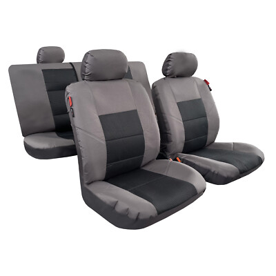 For Toyota Tacoma 4 Door Waterproof Gray Canvas & Jacquard Car Seat ...