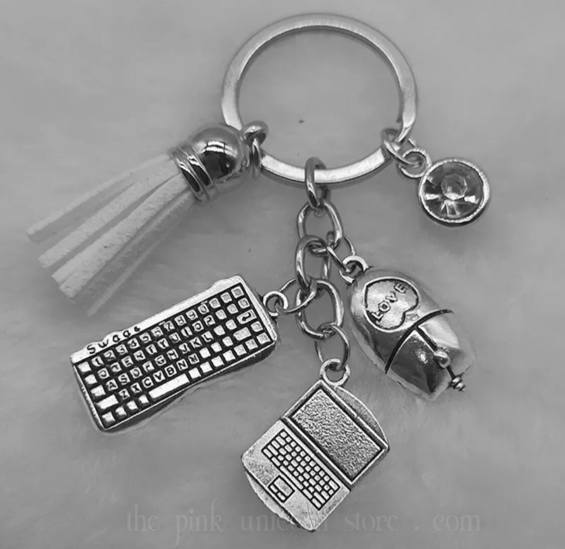 Brand New Secretary Receptionist Computer Teacher Charms White Tassel ...