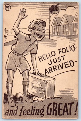 1945 Boy Hello Folks Just Arrived And Feeling Great Philadelphia PA ...