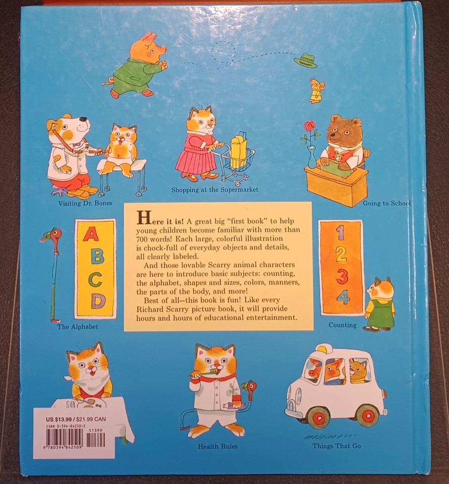 BEST FIRST BOOK EVER Richard Scarry Huckle Cat & Lowly Worm ABC's ...