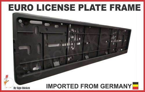 UNIVERSAL EURO LICENSE PLATE TAG HOLDER MOUNT ADAPTER BUMPER FRAME ...