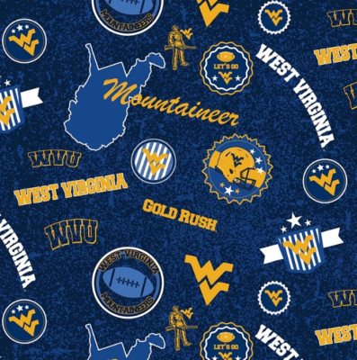 NCAA West Virginia Home State WV-1208 Cotton Fabric by the Yard | eBay