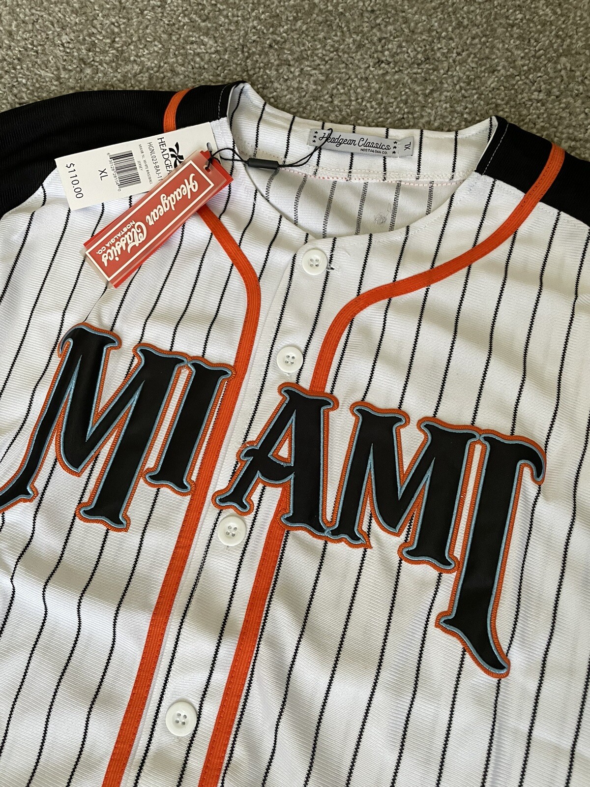 Miami Giants Headgear Classics Negro League Baseball White Jersey Men’s ...