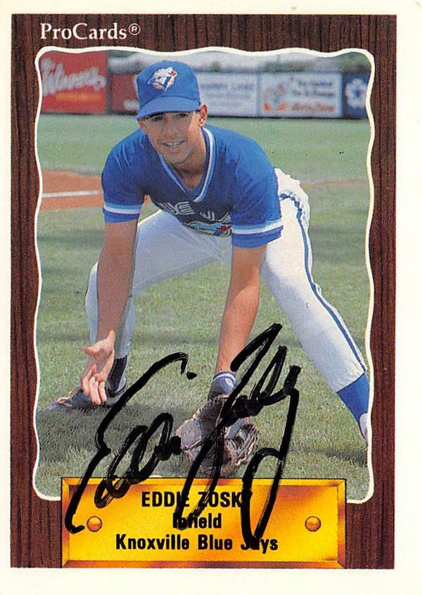 Eddie Zosky autographed baseball card 1990 ProCards Minor League Rookie ...