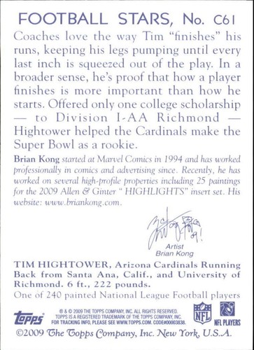 2009 Topps National Chicle #61 Tim Hightower | eBay