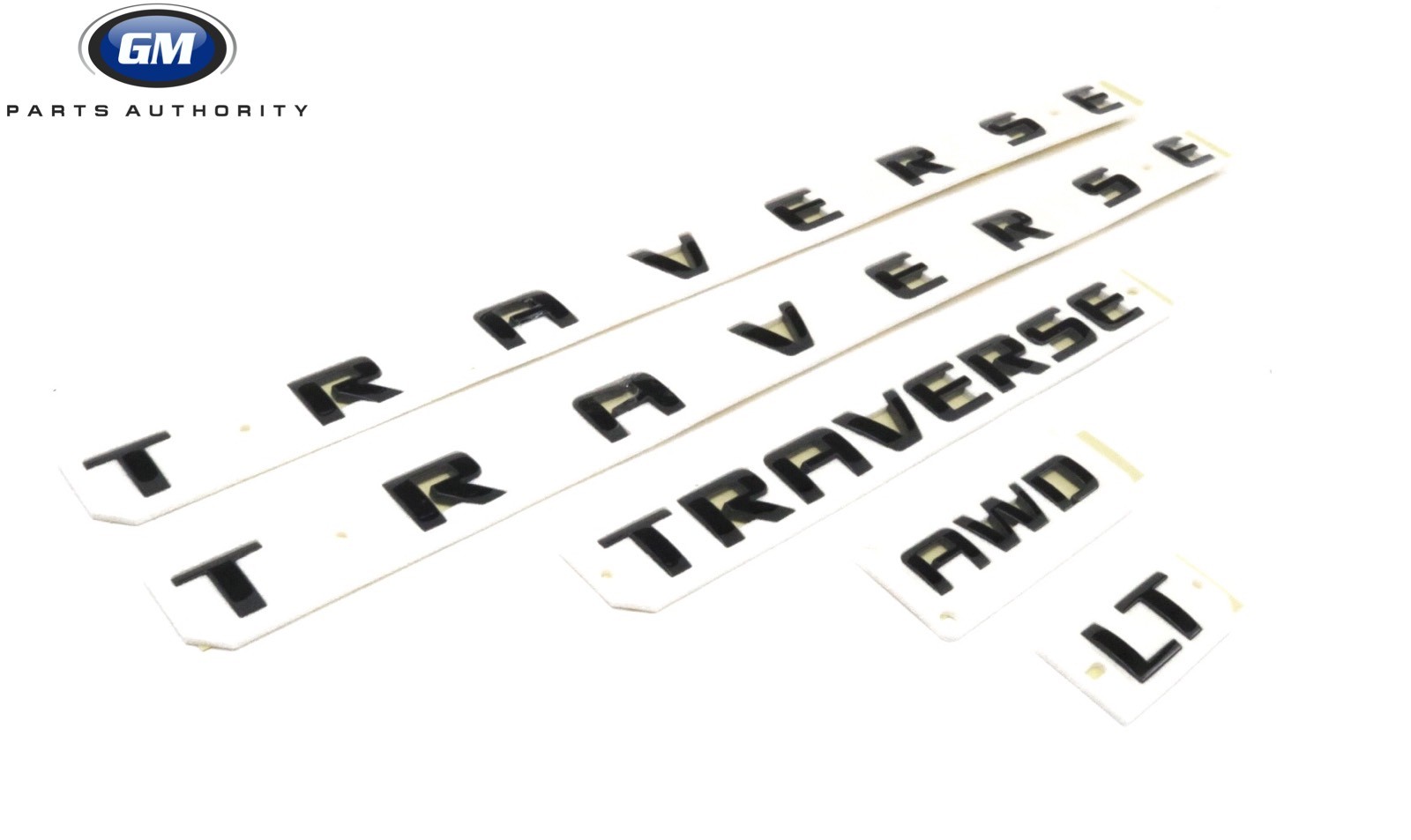 2018-2023 Chevrolet Traverse LT Exterior Badge Kit 84950540 Gloss Black ...