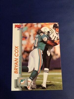 1992 Pro Set # 557 BRYAN COX Miami Dolphins Nice ! | eBay