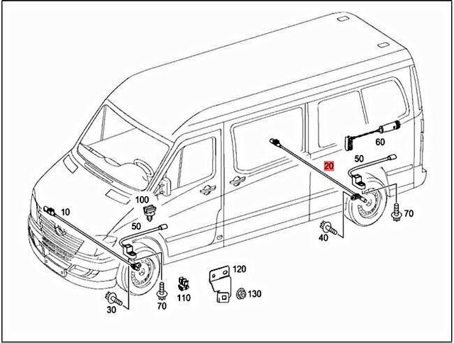 Genuine Mercedes-Benz SPRINTER 3500 ABS Sensor 9069051101 for sale ...