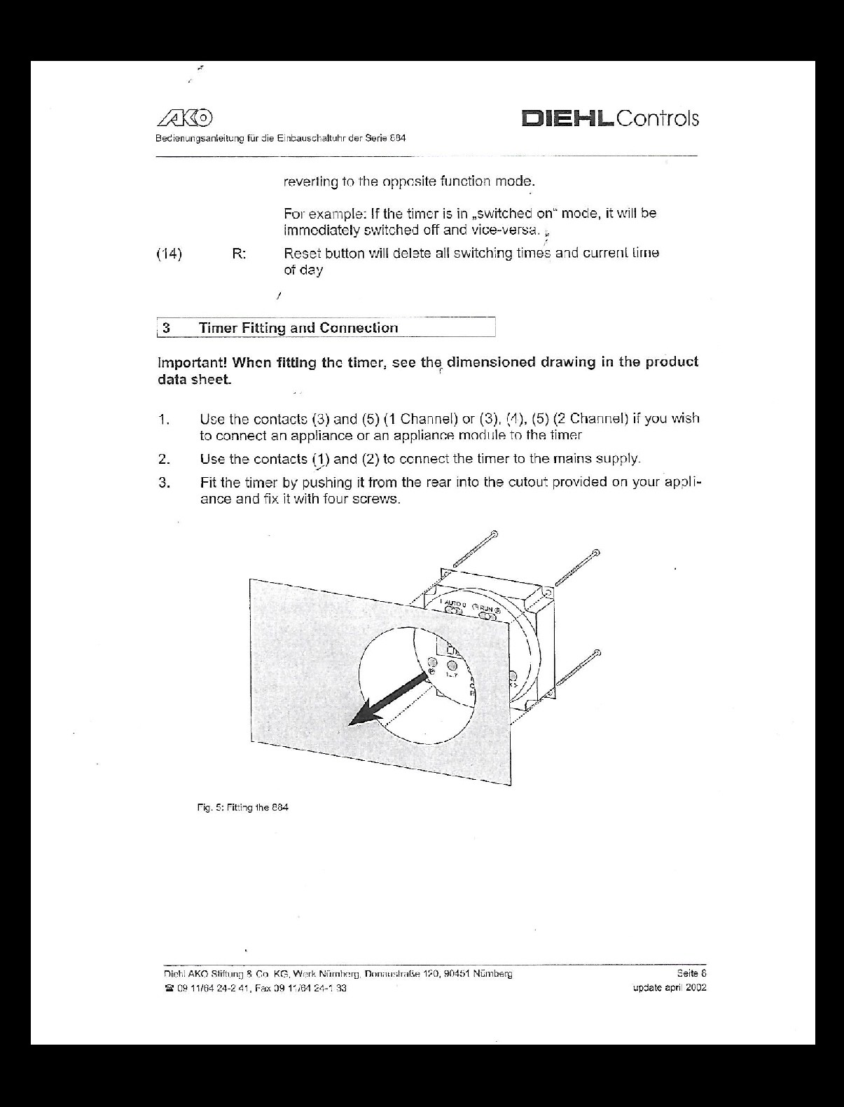 PROGRAMMING MANUAL FOR A DIEHL CONTROLS SERIES 884 TIMER | eBay