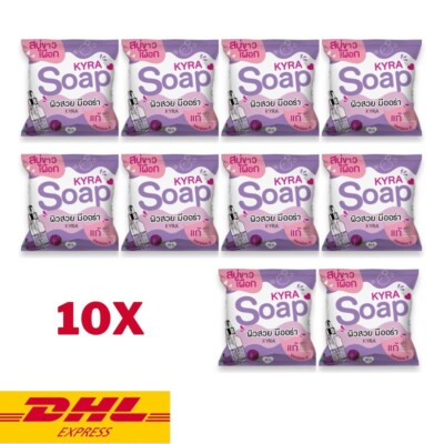10x Kyra Soap Bar Brightening Skin for Face Body Soft Smooth Nourishing ...
