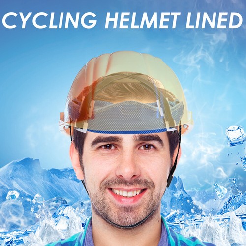 Cycling Helmet Insert Liner Sweat Absorbent Towel Reusable Hard Hat ...