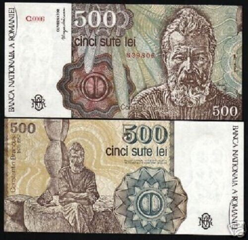 Romania 500 LEI P-98 1991 Romanian UNC World Currency Money BANK NOTE ...