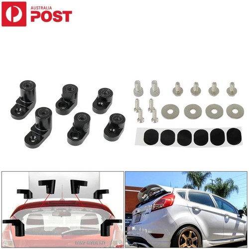 Rear Wing Spoiler Riser Lift Extension Black For Ford Fiesta ST Models ...