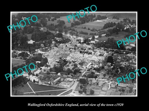 OLD 6 X 4 HISTORIC PHOTO OF WALLINGFORD ENGLAND AERIAL VIEW OF THE TOWN ...