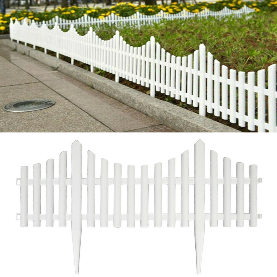 Foldable Plastic Fence Panel Garden Border Landscape Edging Lawn ...