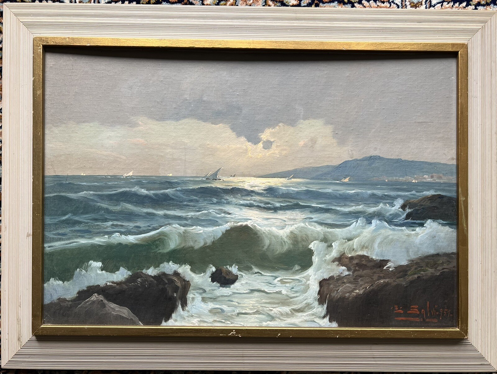 Ensel Salvi Original Painting Italian Art Impressionist Naples Seascape ...