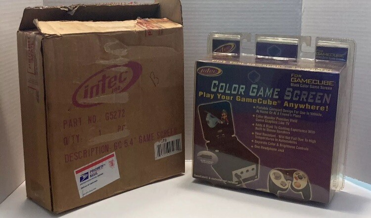 SEALED NEW Intec Screen Supply For NINTENDO GameCube Black Monitor ...