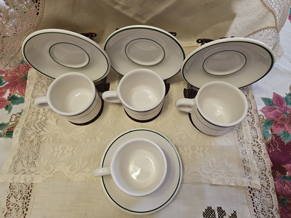 4 Sets Buffalo China Cups & Saucers Restaurant Ware 6 Oz | eBay