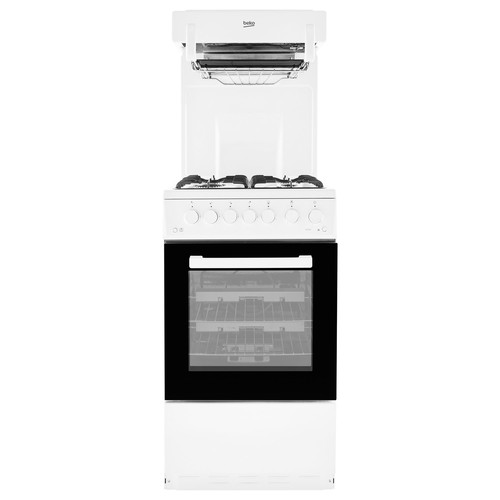 Beko 50cm Gas Cooker With Eye Level Grill - White KA52NEW 5023790043649 ...