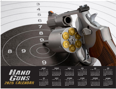 2025 HANDGUNS WALL CALENDAR .357 magnum revolver target pistol tactical ...