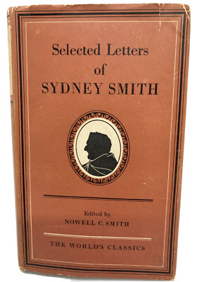 Selected Letters of Sydney Smith, Nowell C. Smith - 1956 HB | eBay