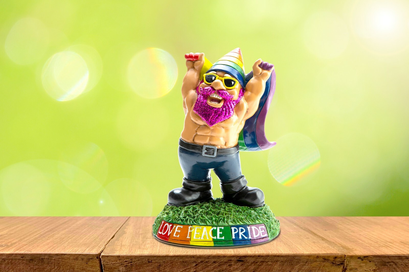 GAY PRIDE LGBT RAINBOW - Garden Gnome Outdoor Yard Statue Sculpture ...