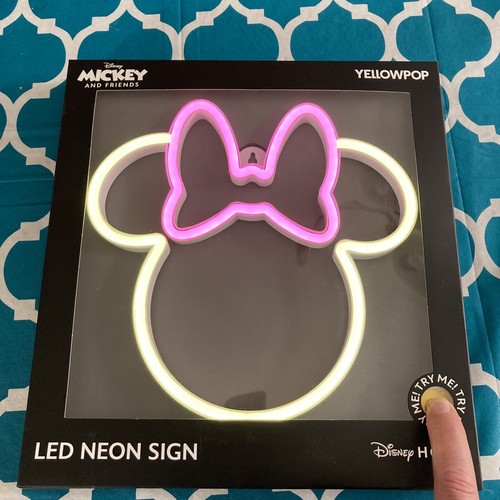DISNEY MINNIE MOUSE Light- Up Neon LED Sign for Wall Decor - BRAND NEW ...