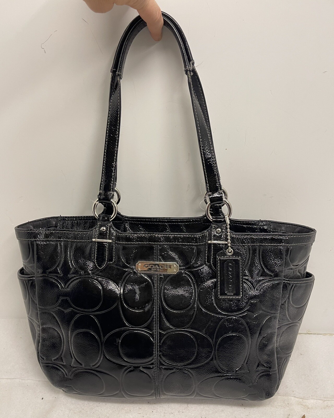 Coach 19462 Patent Leather Signature Embossed Gallery… - Gem
