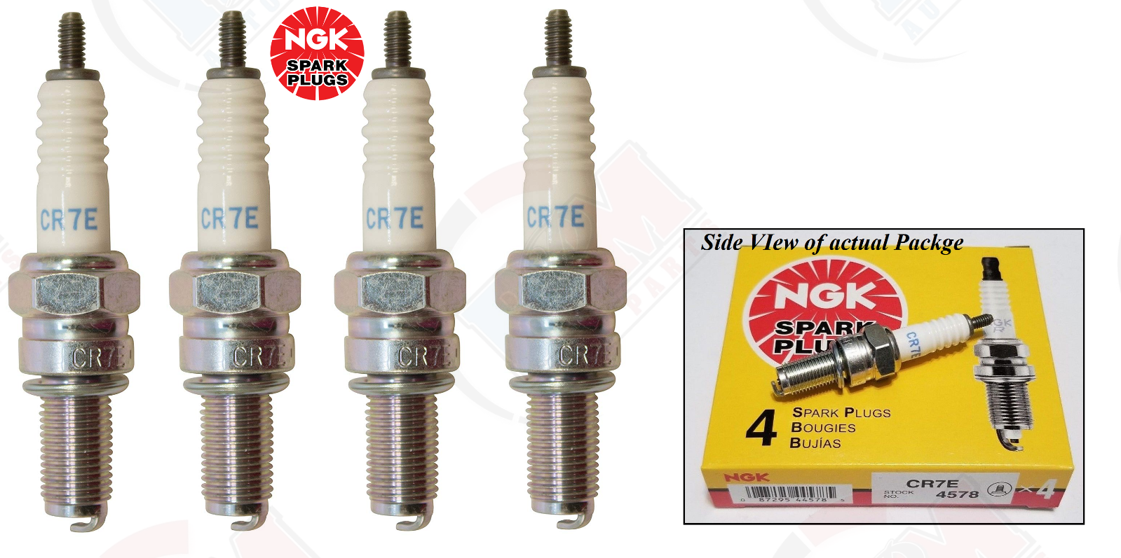 NGK Standard Spark Plugs - Stock #4578 - CR7E - Threaded Stud (Pack of ...