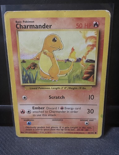 Pokémon Card Charmander Base Set 46/102 Regular Unlimited Common | eBay