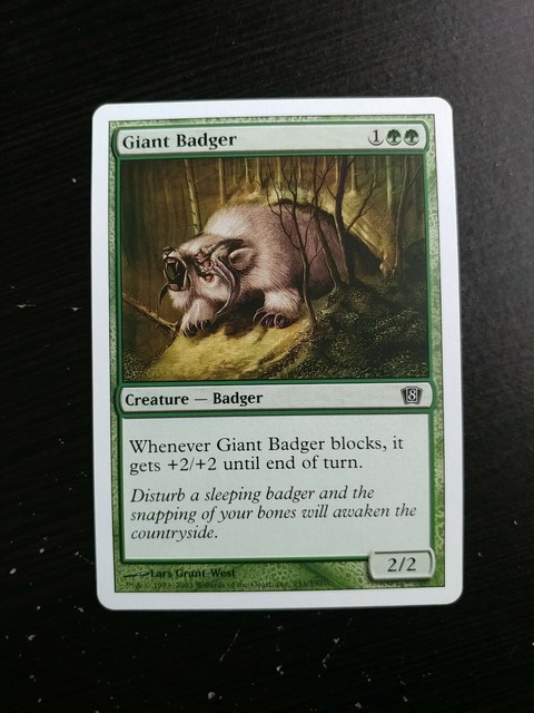 MTG Giant Badger Eighth Edition 253 Regular Common for sale online | eBay
