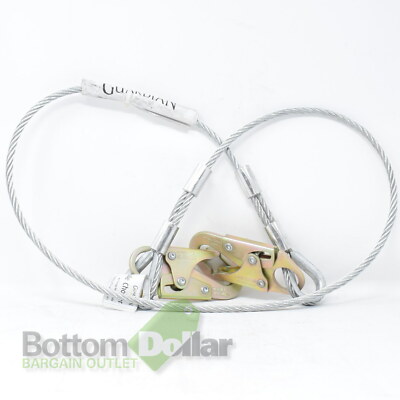 Guardian Fall Protection 10430 3' Galvanized Cable Choker W/Snap Hook ...