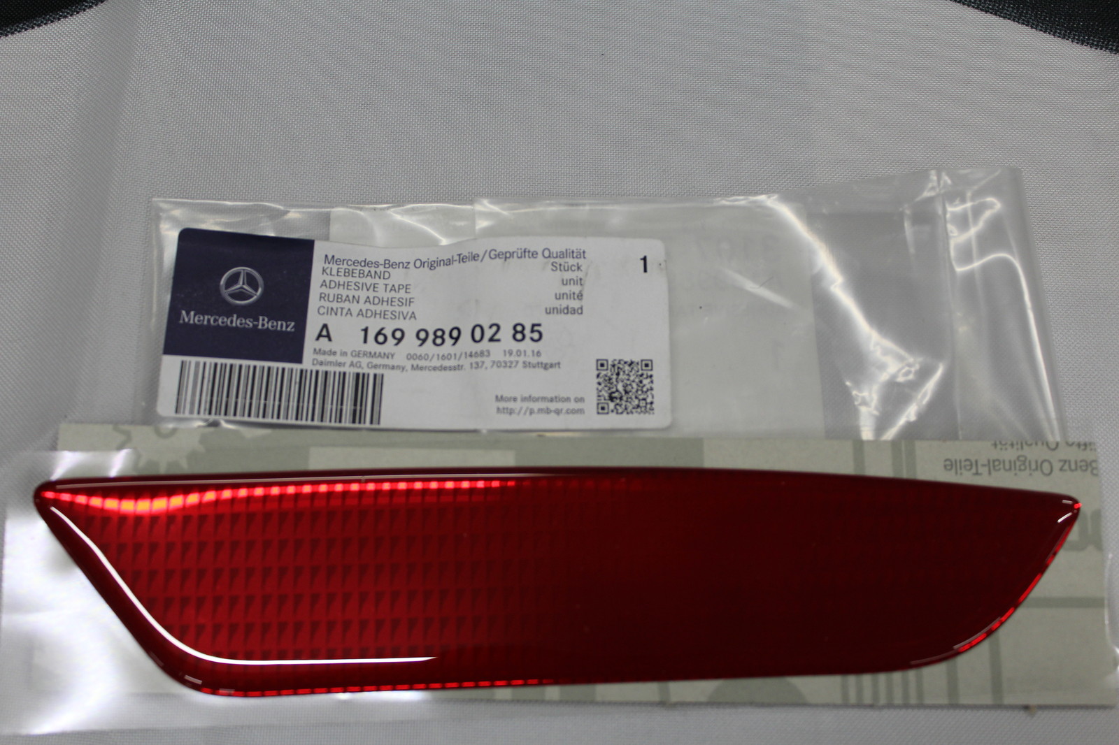 Genuine Mercedes-Benz W169 A-Class W245 B-Class RH Bumper Reflector ...
