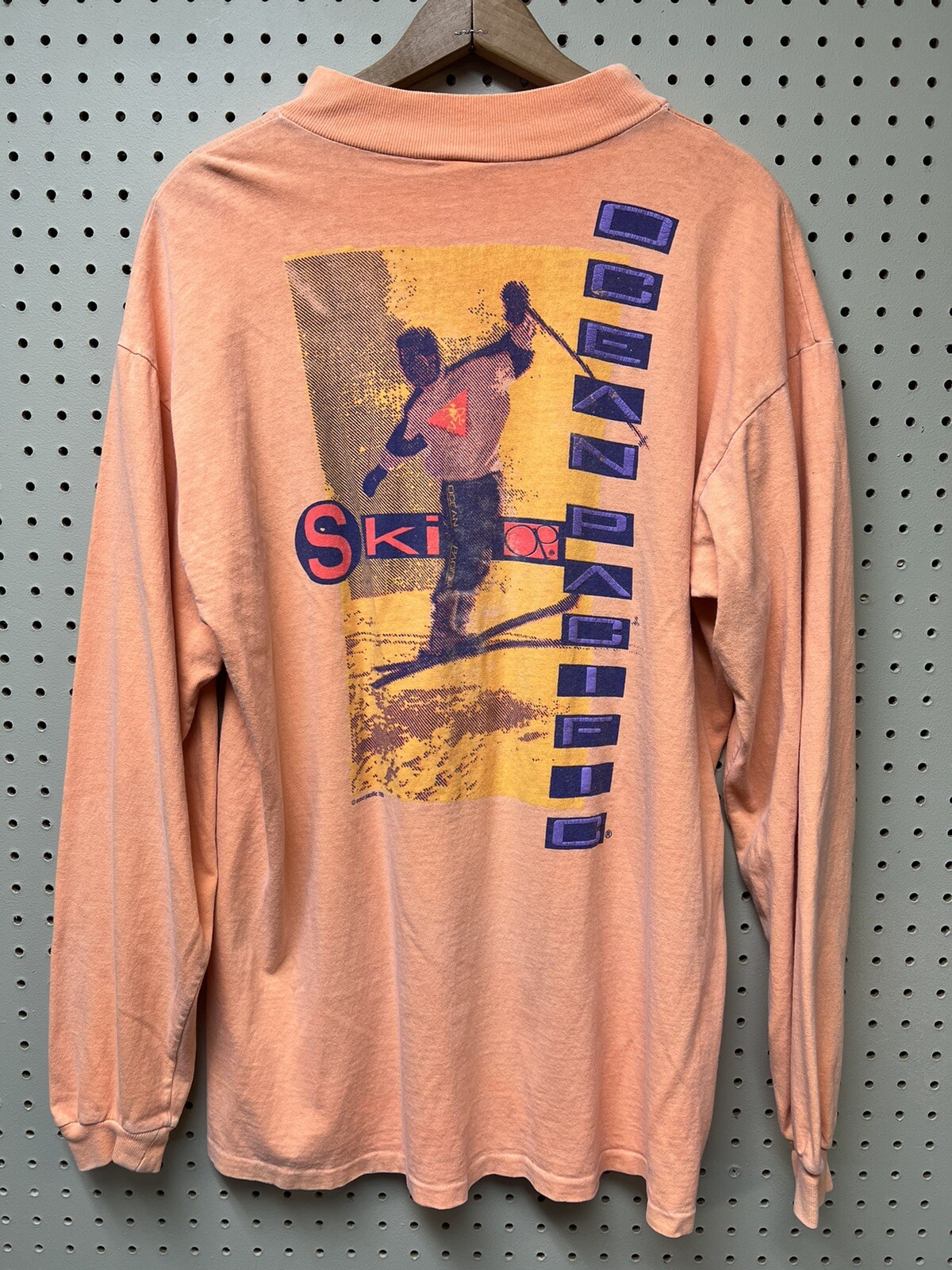 Vintage OP Ski Ocean Pacific Neon Orange Long Sleeve … - Gem