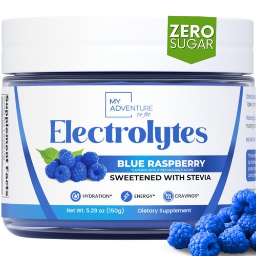 Zero Sugar - Blue Raspberry Electrolytes Powder - Refreshing Hydration ...