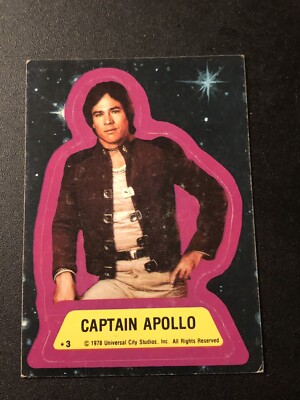 1978 Topps Battlestar Galactica Stickers Lee Adama Captain Apollo #3 ...