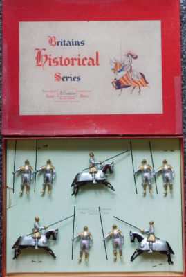 Old BRITAINS 1950s Lead, 16th Centry Knights In Armor, 9-Piece Boxed ...