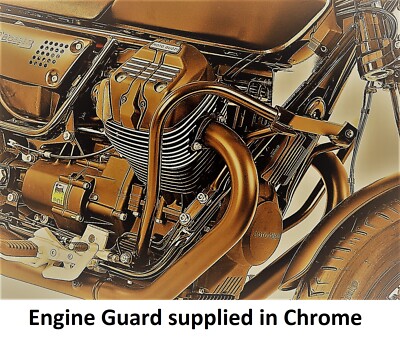 Moto Guzzi V9 Bobber/Sport Engine Guard - Chrome BY HEPCO & BECKER ...