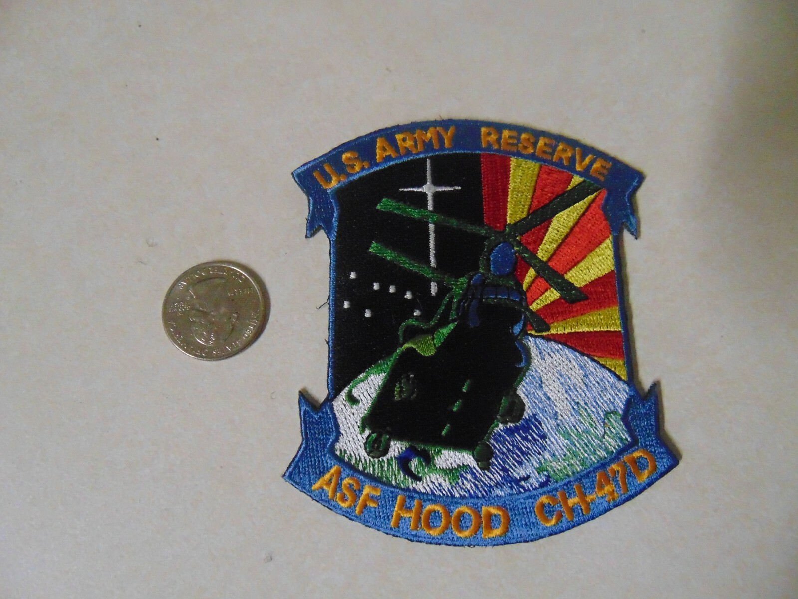 MILITARY PATCH U.S. ARMY RESERVE ASF HOOD CH-47D | eBay