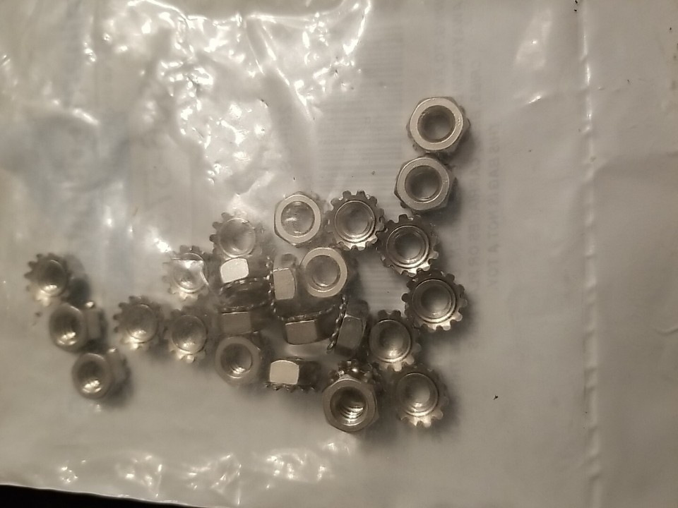 1/4"-20 Keps Nuts w/ External Tooth Washer K-Lock Keps Nuts 304 ...