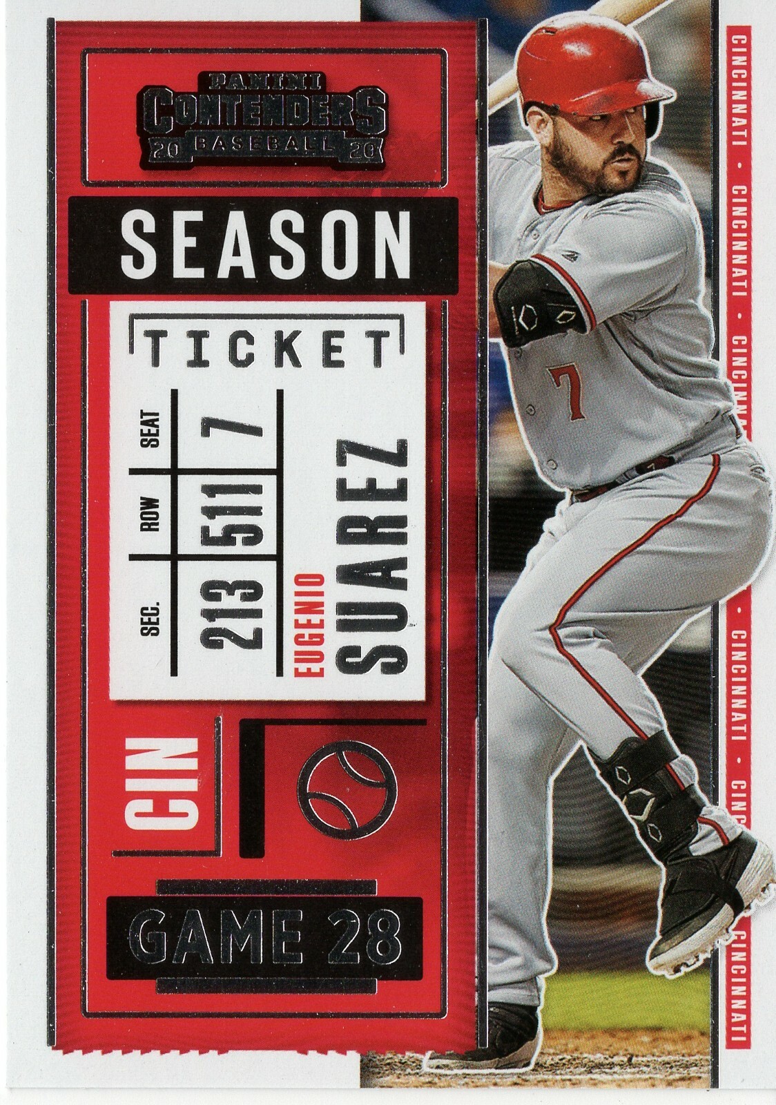 2020 PANINI CONTENDERS BASEBALL LOT OF (13) EUGENIO SUAREZ REDS BASE ...