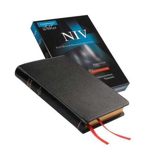 NIV Pitt Minion Reference Edition, Black Goatskin Leather, Red Letter ...