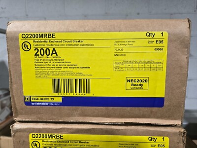 Q2200MRBE Square D QO 200 Amp Circuit Breaker Enclosure With Breaker | eBay