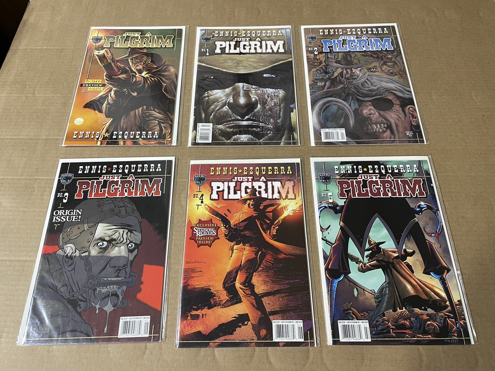 JUST A PILGRIM #1 2 3 4 5 & LTD ED PREVIEW 2001 BLACK BULL - GARTH ...