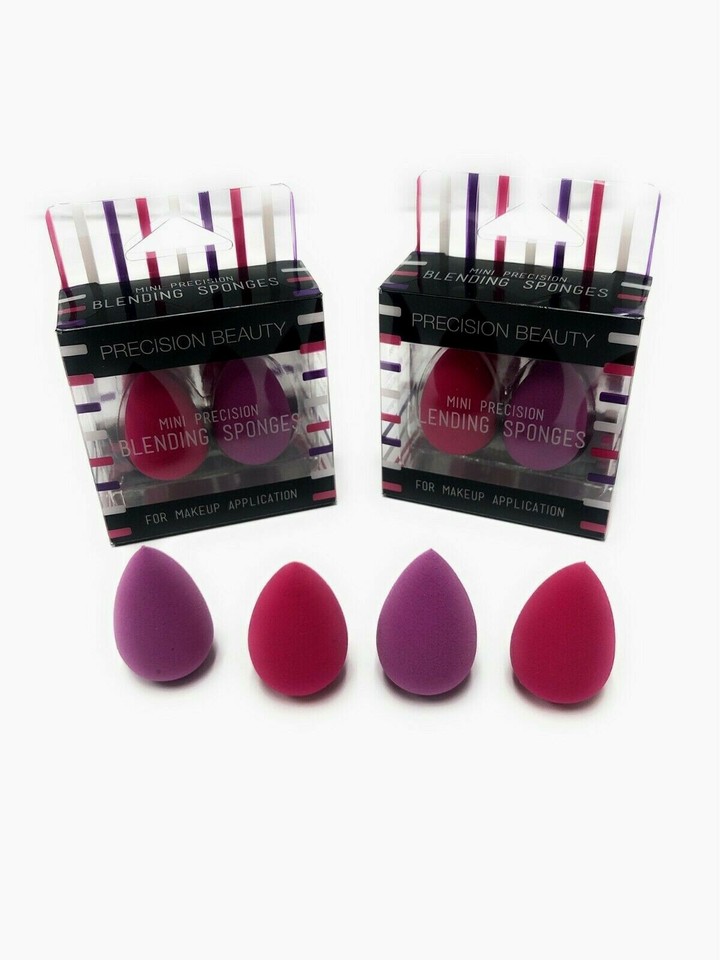 4pcs Mini Precision Beauty Makeup Foundation Blending Sponges Latex ...