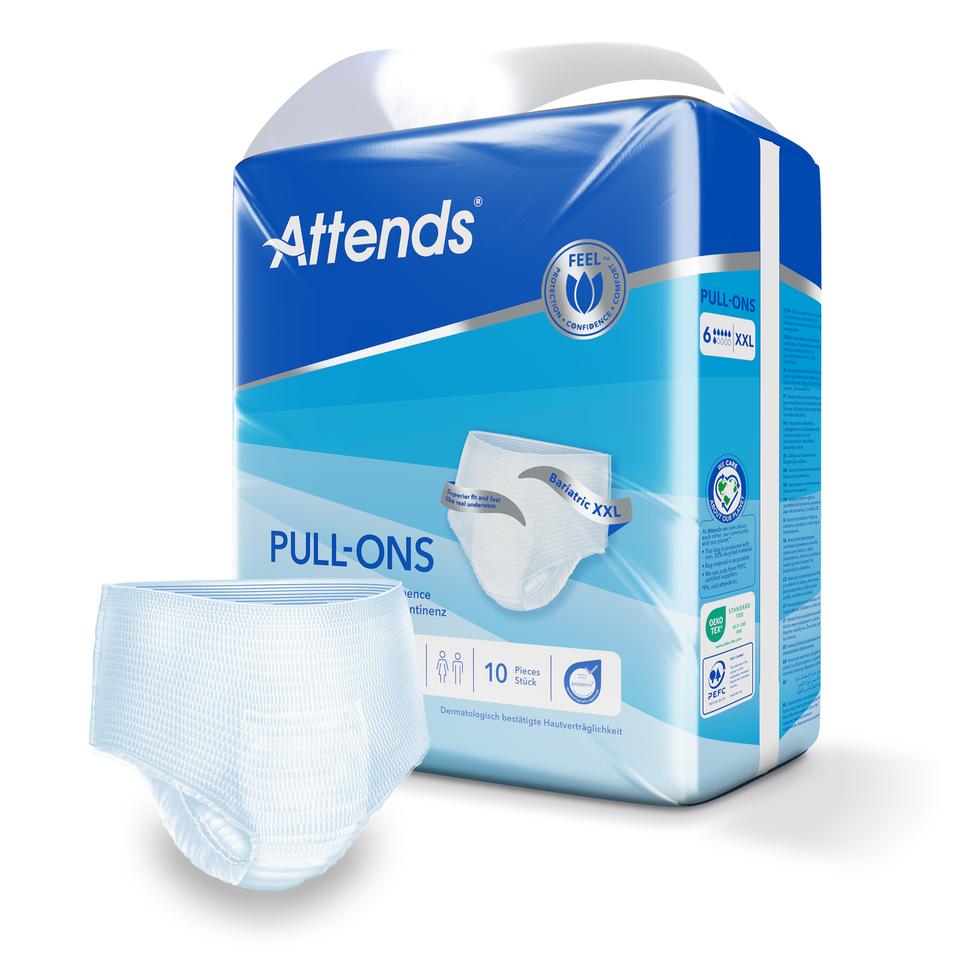 Attends 6 XXL Adult Nappies Incontinence Pull up Pants Extra Extra ...