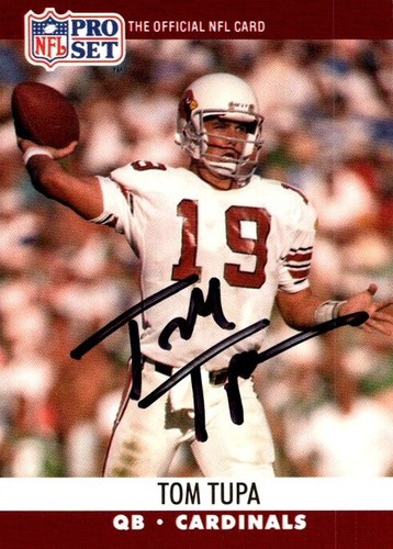 Tom Tupa autographed Football Card (Phoenix Cardinals, SC) 1990 Pro Set ...