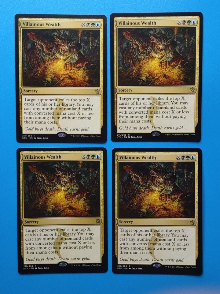 MTG 4x Villainous Wealth x4 NM Khans of Tarkir Magic Playset | eBay