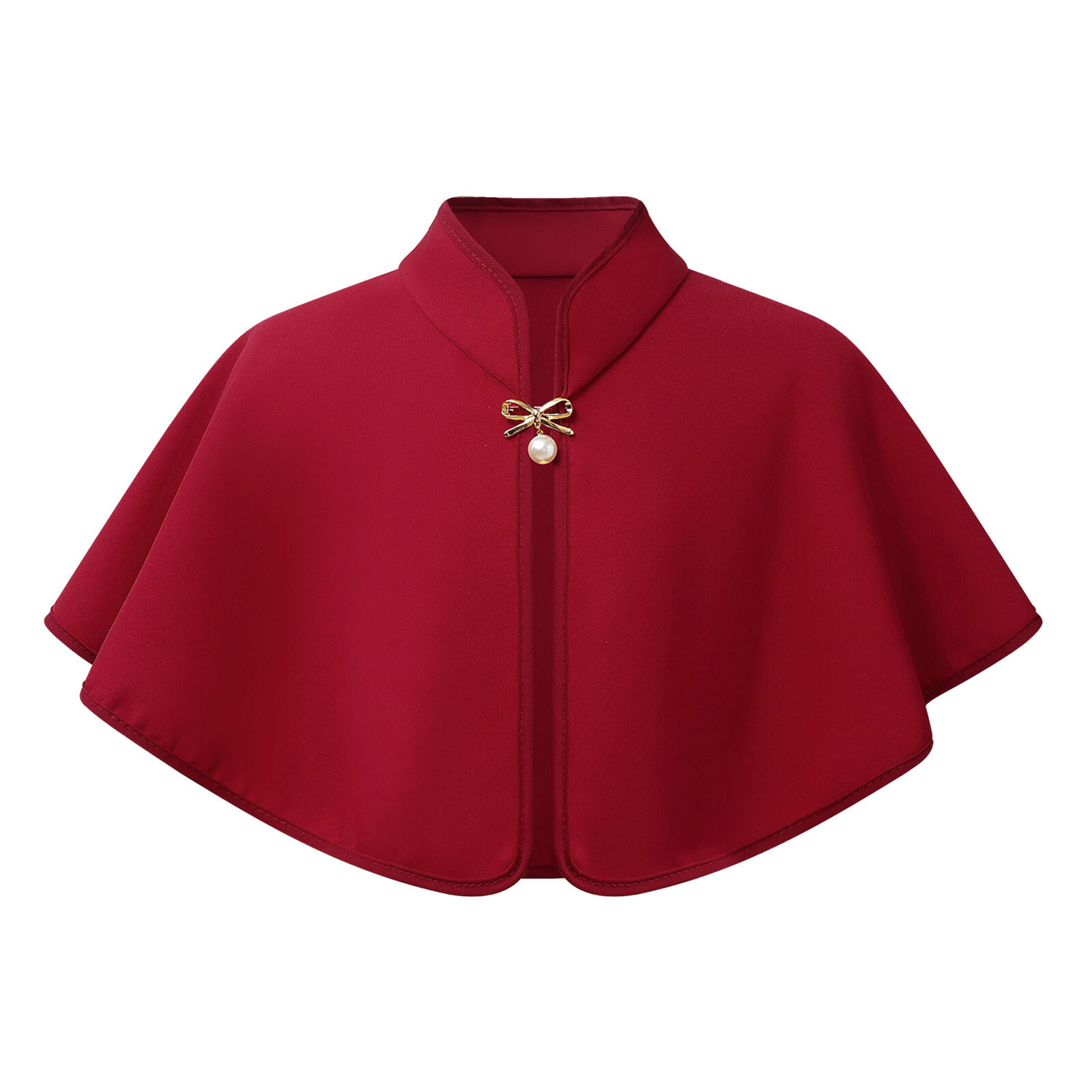 Kids Girls Elegant Shawl Wraps Bolero Top Mock Collar Cap Party Dress ...