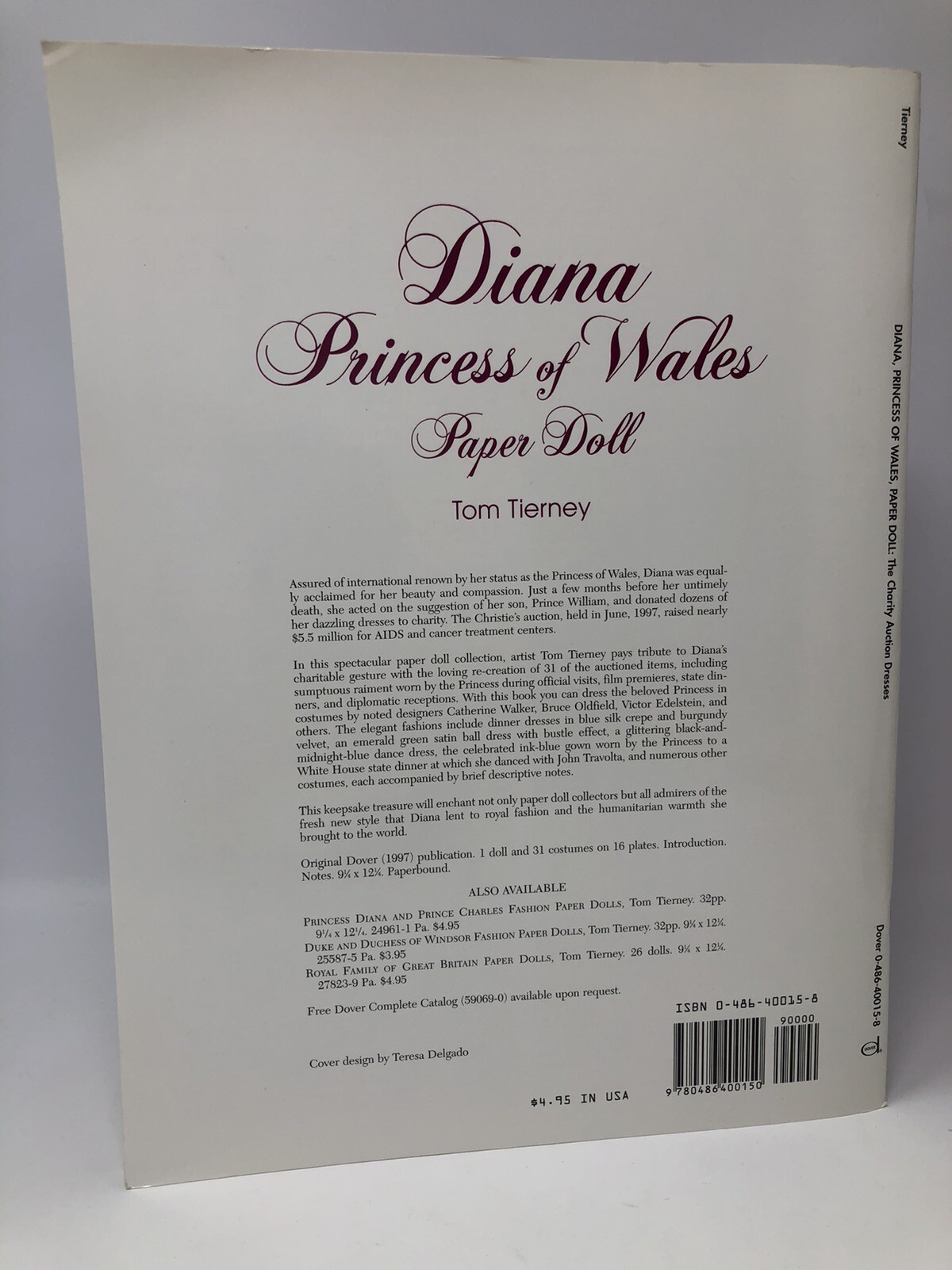 Diana Di Princess Of Wales Paper Doll Book Out Of Print Collectible Vtg ...